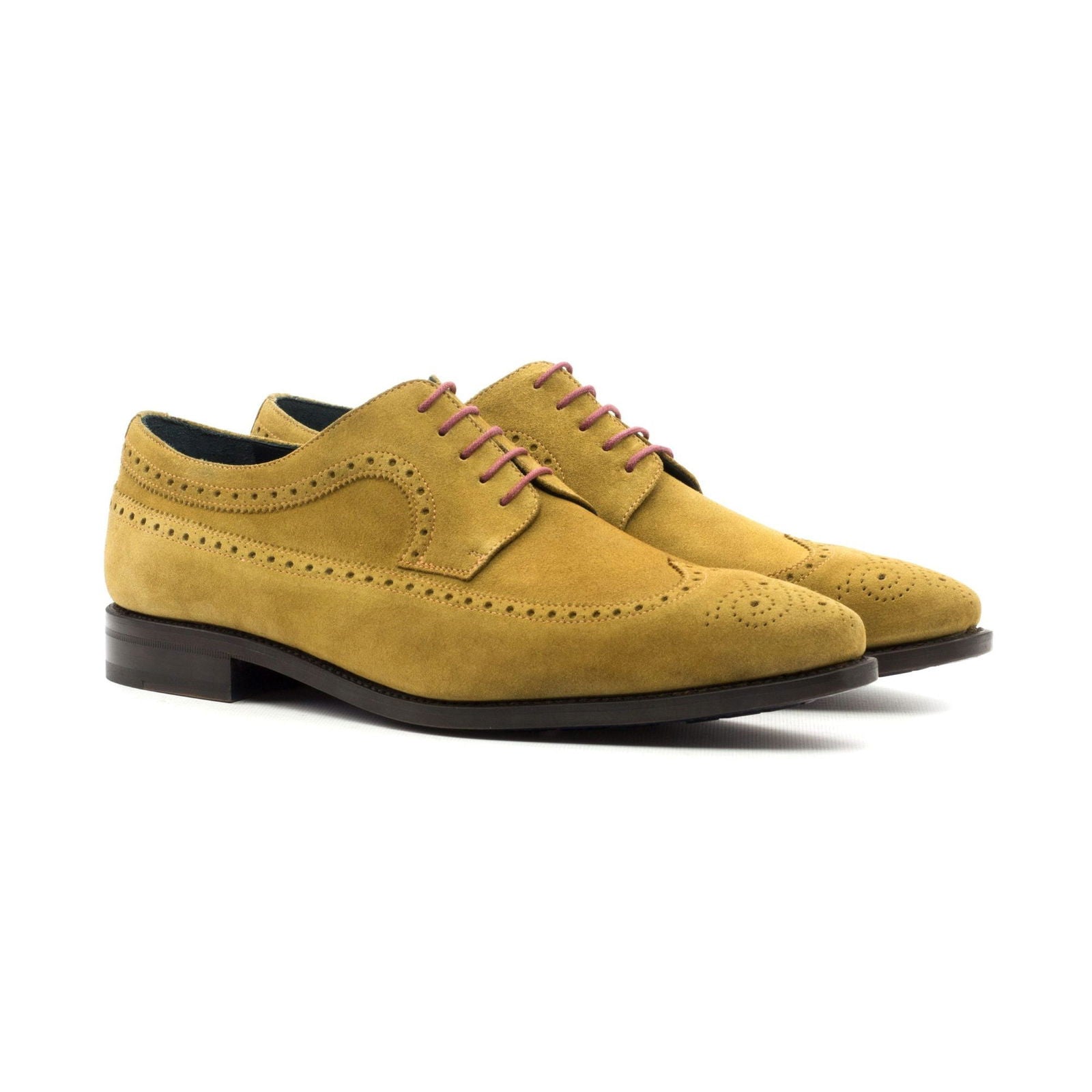 Buy Camel Suede Longwing Blucher - Handcrafted Style| Milanese Leather